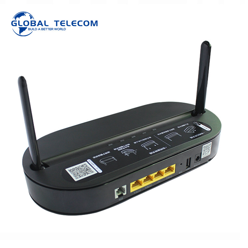 FTTH FTTB FTTX ONU Modem Fiber Optic، 4GE POTS 2.4G / 5G WIFI Gpon ONU ...